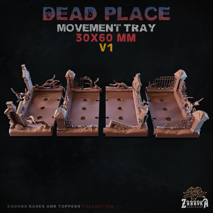 3D Printable Dead Place - Modular Movement Tray (30x60) by Zabavka Workshop